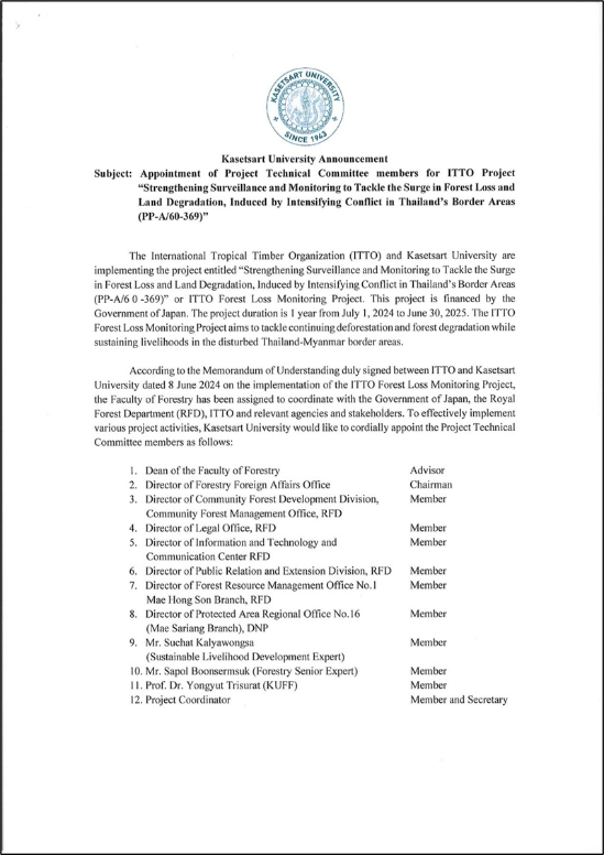 OUR TEAM – ITTO Project (PP-A/60-369)